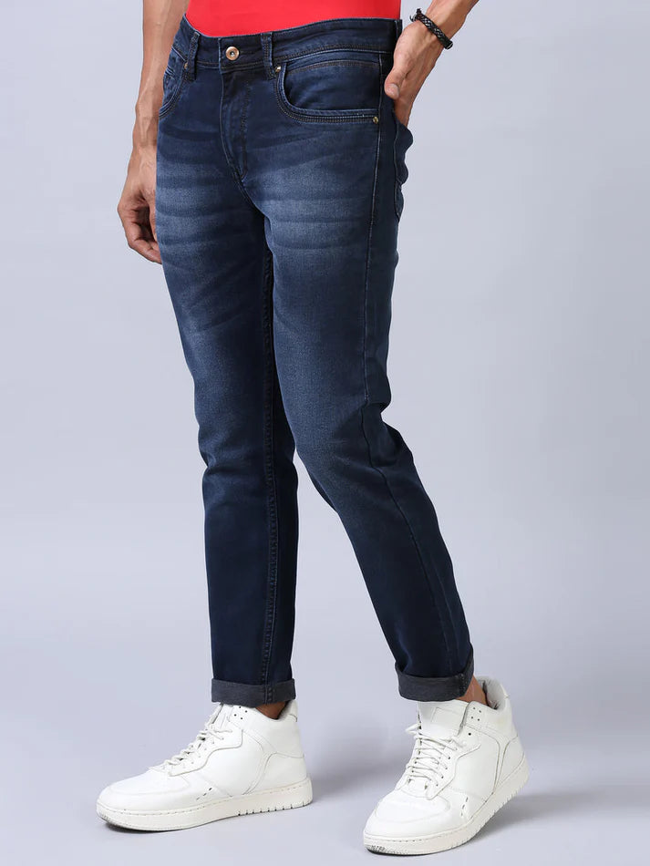 Slim Fit Jeans-Dark Blue – Essenza